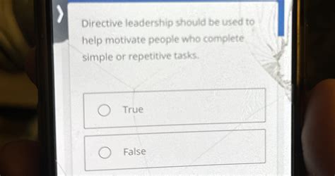 solved directive leadership should be used to help motivate