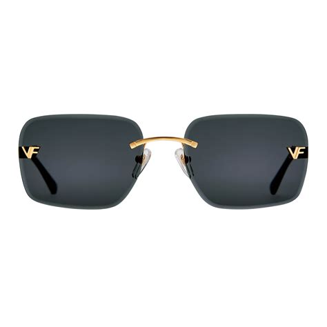 Vintage Frames Company Rivington Xl Rimless Drill Mount 24kt Gold In