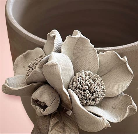 Handmade Clay Flower In Vase
