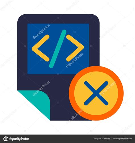 Codificación De Archivos De Script Eliminar Símbolo Icono De Vector Glifo Vector De Stock Por