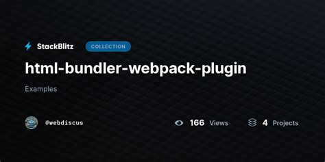 Html Bundler Webpack Plugin By Webdiscus Stackblitz