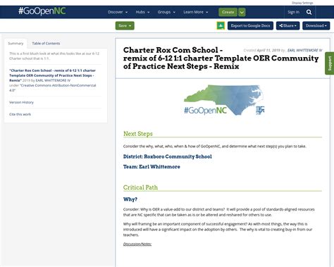 Charter Recent Activity Goopennc