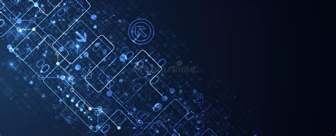 abstract technology concept with binary code circuit board high computer color background