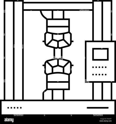 Tensile Testing Materials Engineering Line Icon Vector Illustration Stock Vector Image Art Alamy