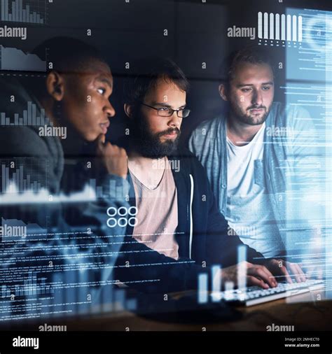 Putting their heads together. young computer programmers working on source code Stock Photo - Alamy