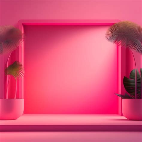 Абстрактный фон студии градиента розового цвета для презентации продукта Премиум Ai