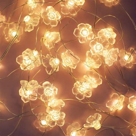 Flower Fairy Lights 4m Battery Powered Flower Fairy Lights Fairy