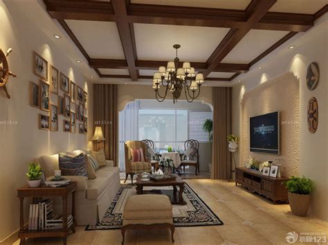 客厅木质吊顶设计效果图欣赏别墅设计图