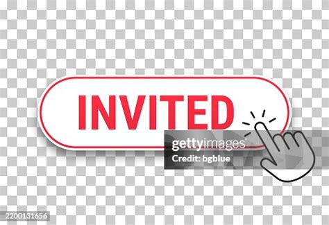 Invited 3d Click Web Button With Hand Cursor On Blank Background High Res Vector Graphic Getty