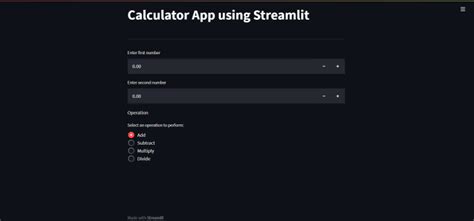 Calculator App Using Streamlit Easy Step By Step Method Askpython