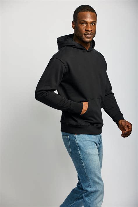 Easy Mondays Organic Cotton Hoodie Black Howard Clothing Co
