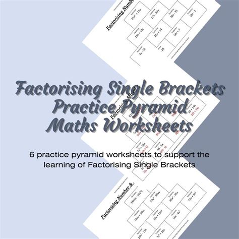 Master Factorising Single Brackets With Challenging Worksheets