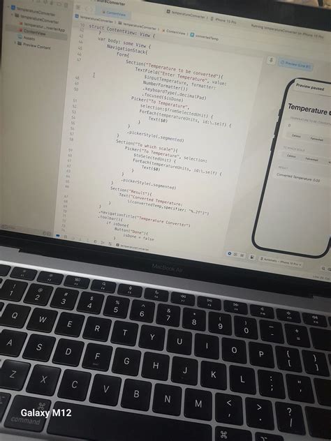 made this temperature converter using in ios using swiftui praveen rathi