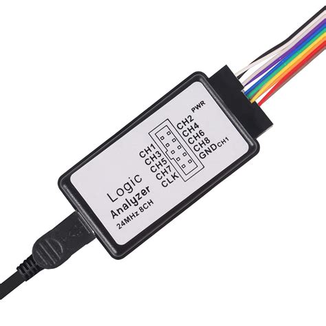 Usb Logic Analyzer Device With Emi Ferrite Ring Usb Cable 24mhz 8ch