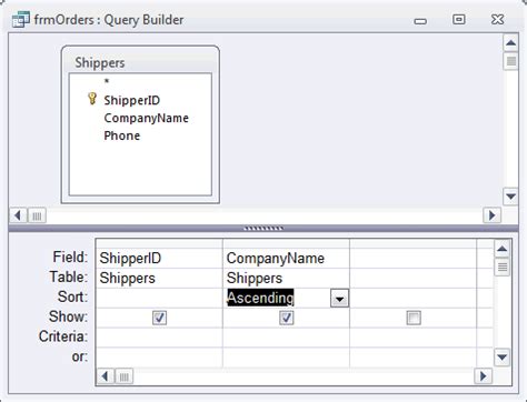 MS Access Row Source For Combo Box