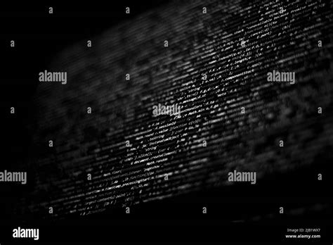 Black And White Code Background Javascript Code On Computer Screen Stock Photo Alamy