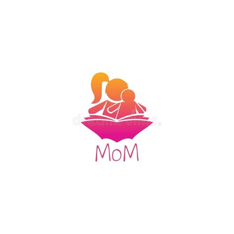 Mom Logo M Brand Symbol Design Graphic Minimalistlogo Stock Vector