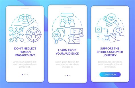 People First Mindset Blue Gradient Onboarding Mobile App Screen