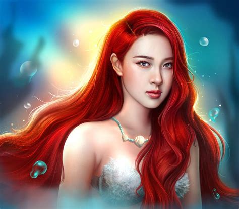 Artstation Rose Blackpink As Real Life Disney Princess Ariel Mermaid