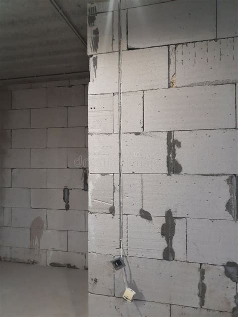 Electrical Cable Laying On A Foam Block Wall Stock Image Image Of