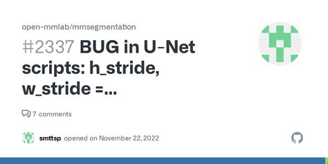 BUG In U Net Scripts H Stride W Stride Self Test Cfg Stride TypeError Cannot Unpack Non