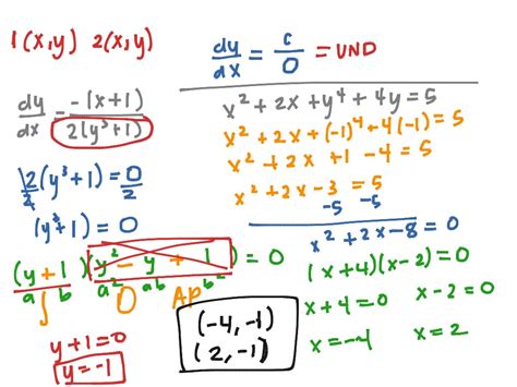 Worksheet 92 Implicit Differentiation Math Showme