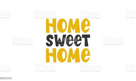 홈 스위트 홈 손으로 쓴 벡터 레터링 독특한 손으로 그린 보육 포스터입니다 귀여운 문구입니다 잉크 브러쉬 서예 스칸디나비아