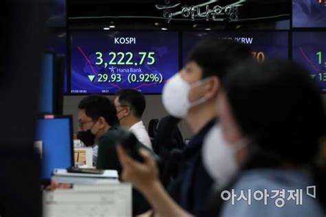 코스피 장중 한 달 만에 3200선 붕괴전문가들 충격 단기에 그칠 것