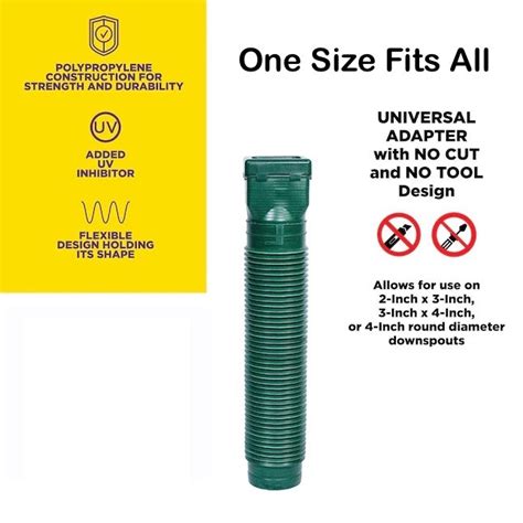 Universal Professional Grade Rain Gutter Flexible Downspout Extension