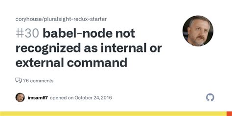 babel node not recognized as internal or external command · issue 30