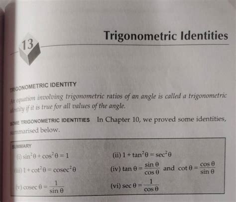 Trigonometric Identities Trgonometric Identity 4 Equation Involving Trig