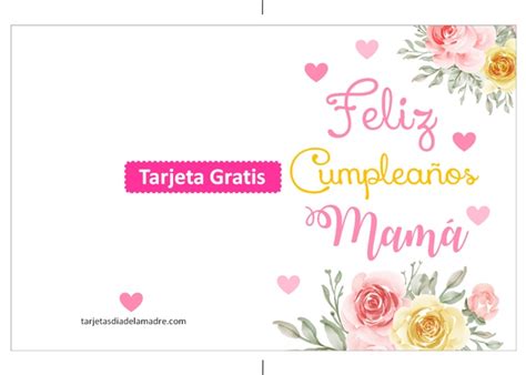 Tarjetas De Cumpleaños Imprimibles Para Mamá De Hija Pin De Claudia