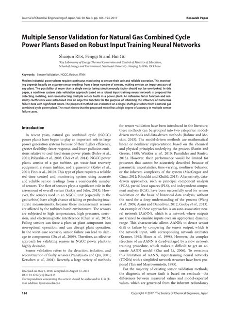 Pdf Multiple Sensor Validation For Natural Gas Combined Cycle Power
