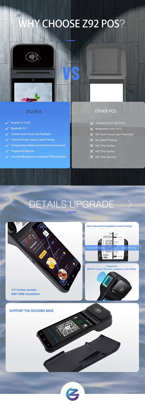 Z92 Android 12 0 Terminal Versatile Pos Handheld Device