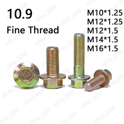 Color Zinc 10 9 Steel Fine Thread Hexagon Flange Head Bolts M10 M12 M14