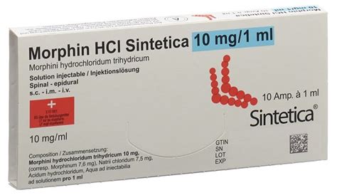 Morphine Hcl Sintetica Inj Lös 10 Mgml Amp 1 Ml Sun Store Apotheke