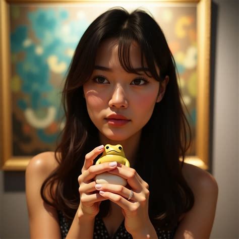 Cute Frog And Cute Squirrel On A Pink Heart Background Prompts Stable