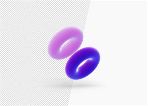 Premium Psd 3d Loop Colorful Round Flow Shape Psd