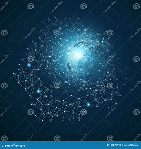 Cloud Computing And Networks With Globe Abstract Global Digital Network Connections