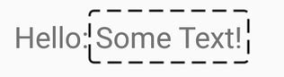 Android How To Set A Rectangular Dashed Dotted Line Outline Around Partial Text In TextView
