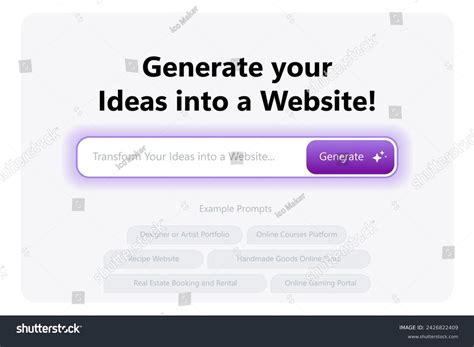 Ai Generation Tool Interface Artificial Intelligence Stock Vector