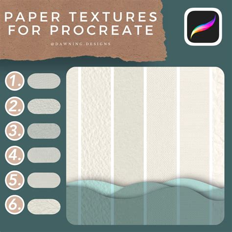 6 paper canvas textures procreate brushes for procreate digital brush