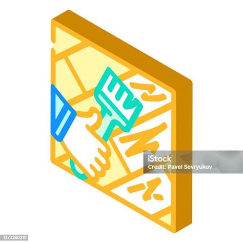 나무 바닥 스크래치 복구 등각 아이콘 벡터 일러스트레이션 가구에 대한 스톡 벡터 아트 및 기타 이미지 가구 기와 제작자