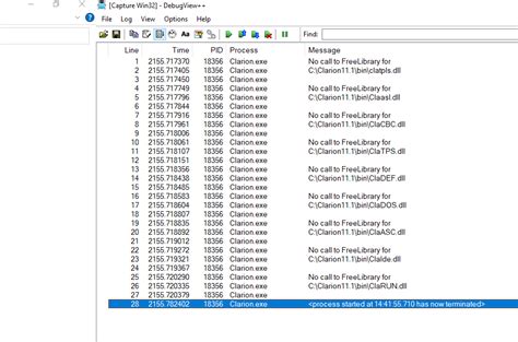 No Call To Free Library Shows In Debugview Closing Clarion 111