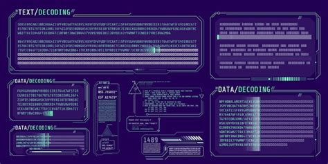 Premium Vector Hud Interface Design For Decoding Big Data