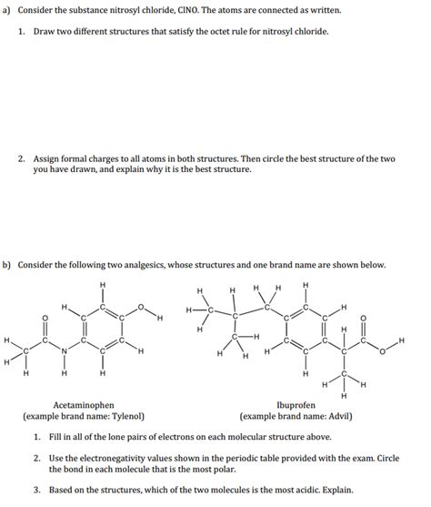 Solved A Consider The Substance Nitrosyl Chloride Cino