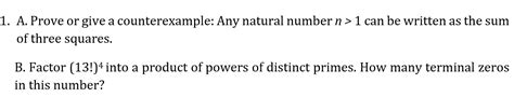 solved 1 a prove or give a counterexample any natural