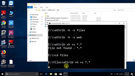 How To Hide Files And Folders Using Cmd Youtube