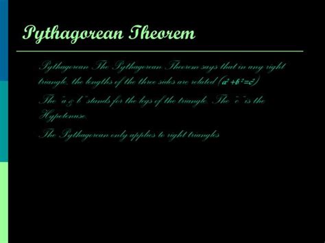 Pythagorean Theorem PPT