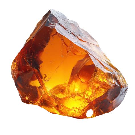 Natural Amber Specimen Displaying Vibrant Orange Hues And Translucent Qualities Found In A
